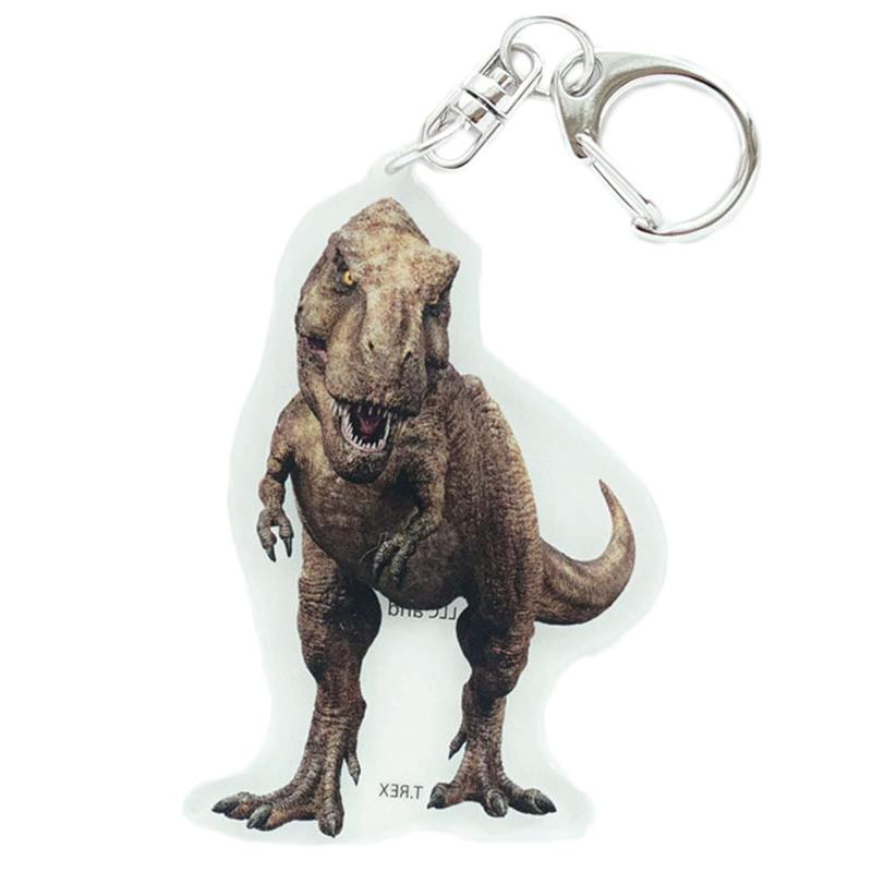 恐竜 キーチェーン キーホルダー T.Rex ティラノサウルスライセンスグッズ恐竜をかたどったクリア素材のキーチェーンサイズ w4.7cm×h7cm