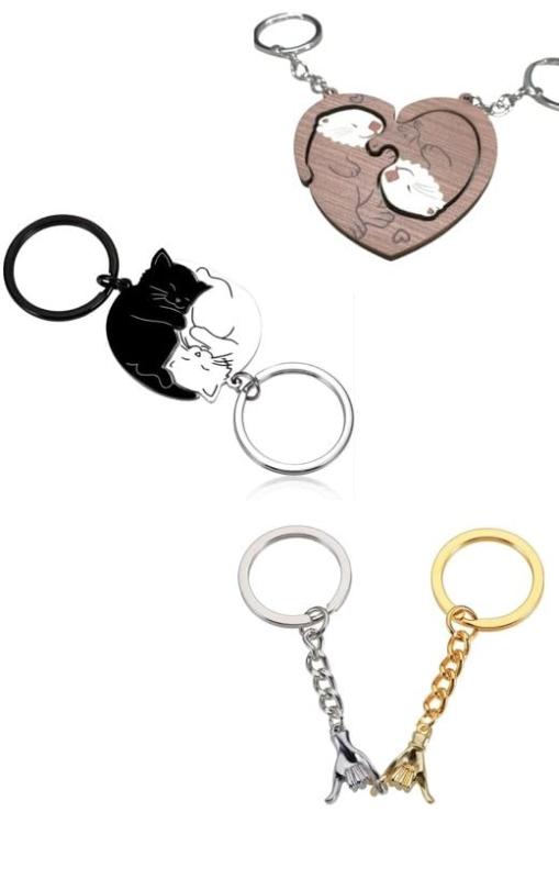【villageriver】ペアグッズ カップル 人気 ペアキーホルダー カップル お揃いキーホルダー 動物大切な人との絆に