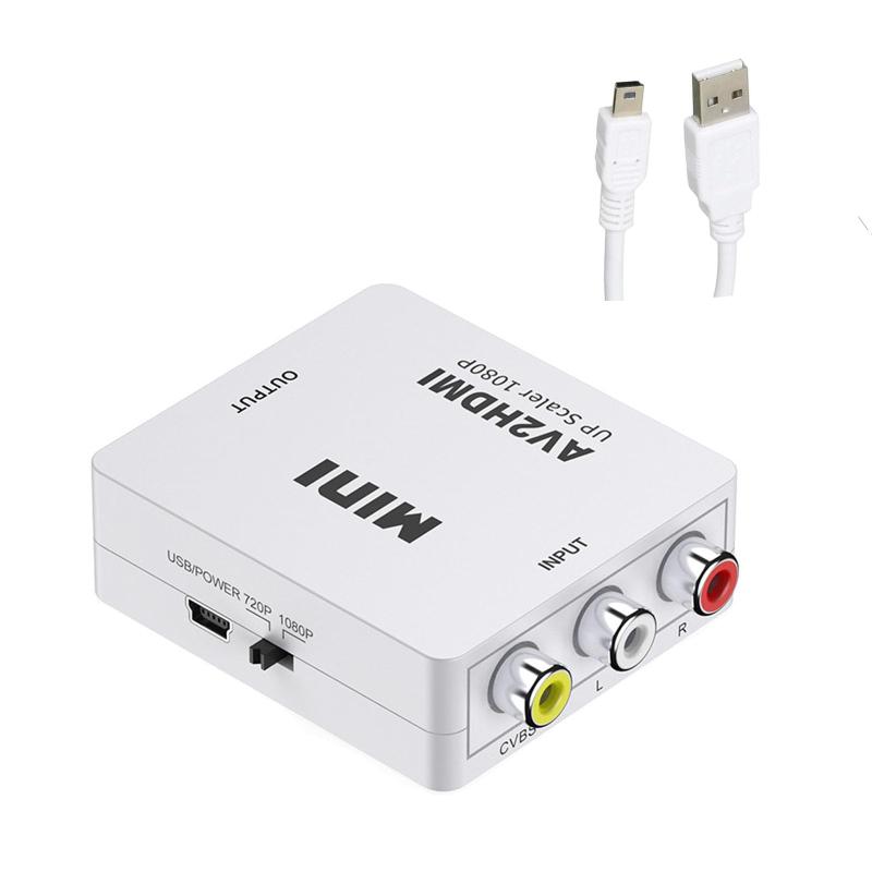 HDMI to AV変換コンバーター HDMI to RCA変換 （赤、白、黄） 3色端子 1080P対応 アナログ変換 音声出力可 テレビ/PS3/PS4/PS5PC/DVDプレーヤー/switch用【充電ケーブル付き】 (白)【HDMI...