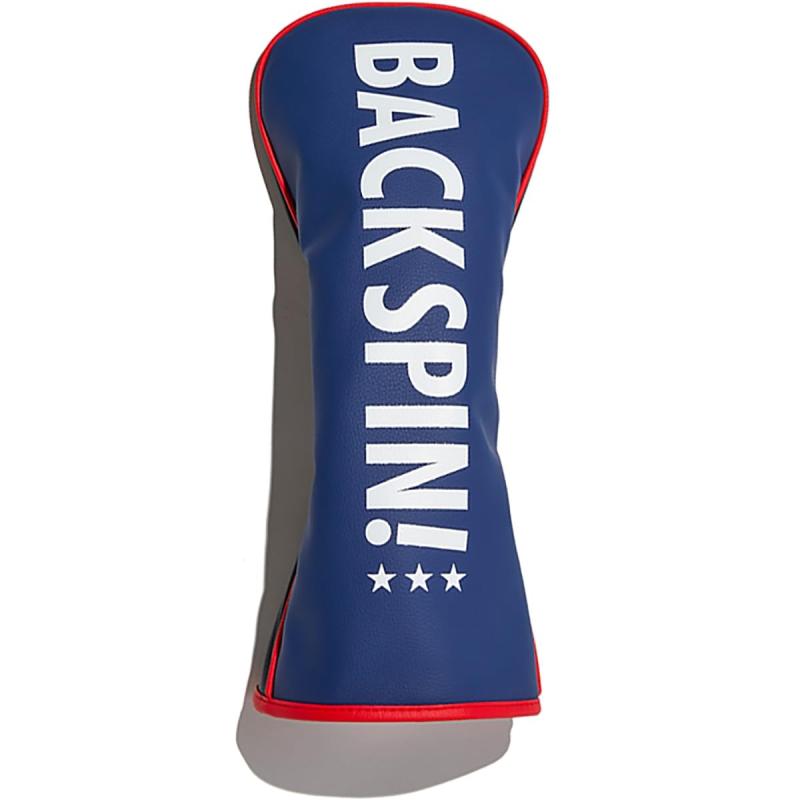 BACK SPIN LOGO PU Head Cover for Driver バックスピン 合皮レザー ヘッドカバー ドライバー用 星柄 おしゃれ 派手 シンプル かっこいい ホワイト ブラック レッドドライバー用
