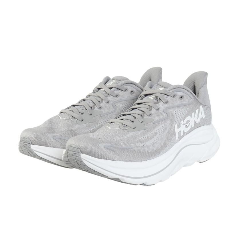 ホカ（HOKA） ランニングシューズ ジョギングシューズ クリフトン 10 グレー 1162030-STLLR スニーカー ラン ウォーク 超軽量 クッション性 通気性（グレー/27．0/Men's）ジャカードニットアッパー。裏地テキスタイル
