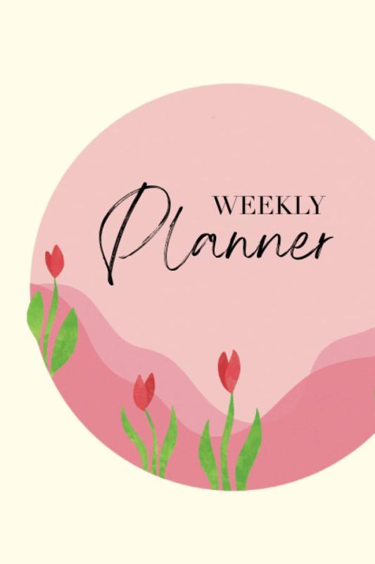 Weekly planner: With easy overview, to do and time management.