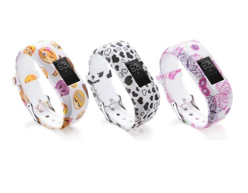 TenCloud for Garmin vivofit 3/vivofit JR. Tracker Replacement Soft Silicone Colorful Floral Pattern Bands [Fit Wrist 6.1...