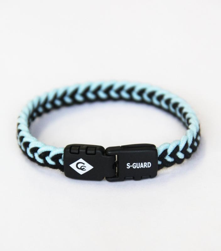 [コランコラン] Sガード フィタ Sガード fita 静電気除去 マイナスイオン 黒×水 L（約20.5cmマイナスイオンアクセサリーに静電気除去がプラス。