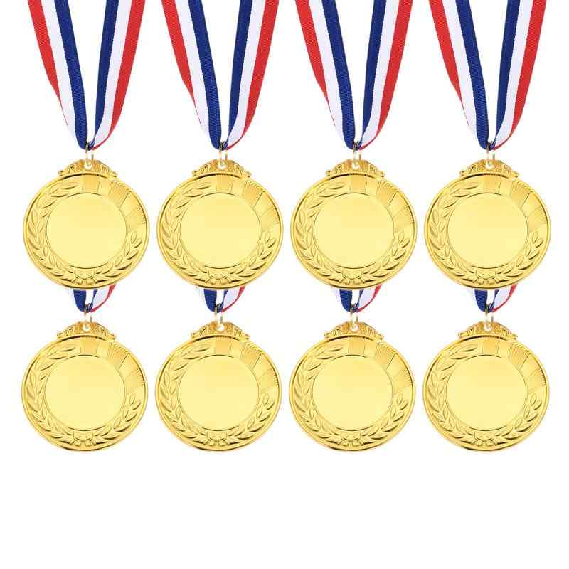 PATIKIL 優勝メダル 8個セット 第2位 第3位 賞メダル スポーツゲーム イベント 競技 スペリングビー用ネックリボン付き 幅2.5 金色 [並行輸入品]カラー：金色；メダルサイズ：直径6.5 cm / 2.5"；梱包リス...