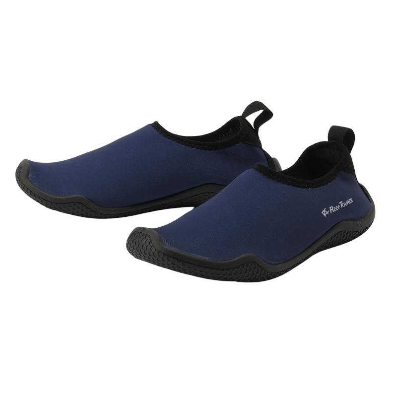 [リーフツアラー] 大人用 マリンシューズ 水はけがよく 海水浴や潮干狩りにも便利な軽量コンパクトタイプ 【ブラック/ネイビー】 【23~27cm】 RA8001