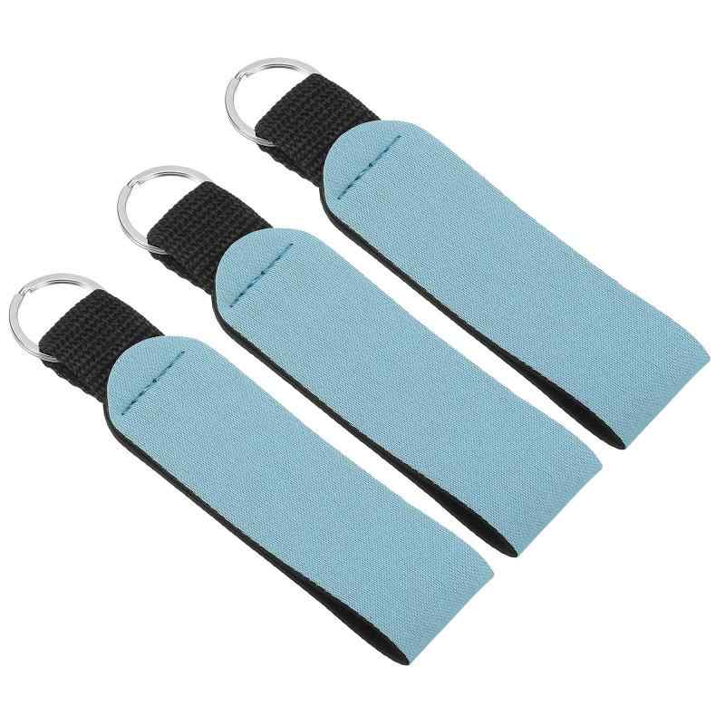 PATIKIL フローティングネオプレンキーホルダー 3個セット 防水浮遊キーリング アウトドアウォータースポーツ用 レイクブルー👍梱包リスト：3個のランヤードキーホルダー、長さ15.2cm / 6"、幅3.4cm...