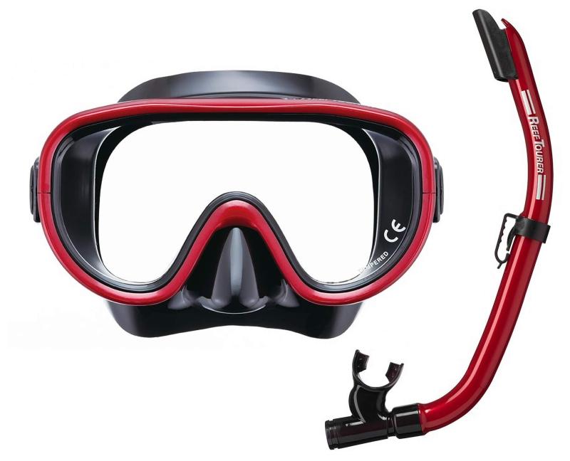 リーフツアラー(REEF TOURER) シュノーケリング シュノーケル マスク スノーケル 大人用 2点セット シリコーン/エラストマー製 RC9104