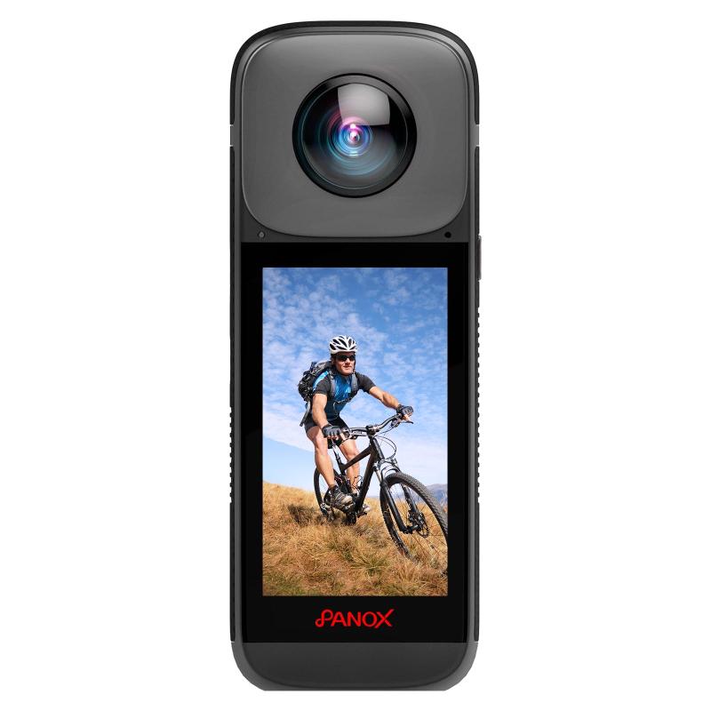 PANOX V2 360度全天球 ブログカメラ 1/2" 48MP センサー 5.7K 360 ビデオ 72MP 360 写真 3インチ タッチスクリーン, 4K 360 マルチプラットフォームのライブストリーミング能力,カメラ内...