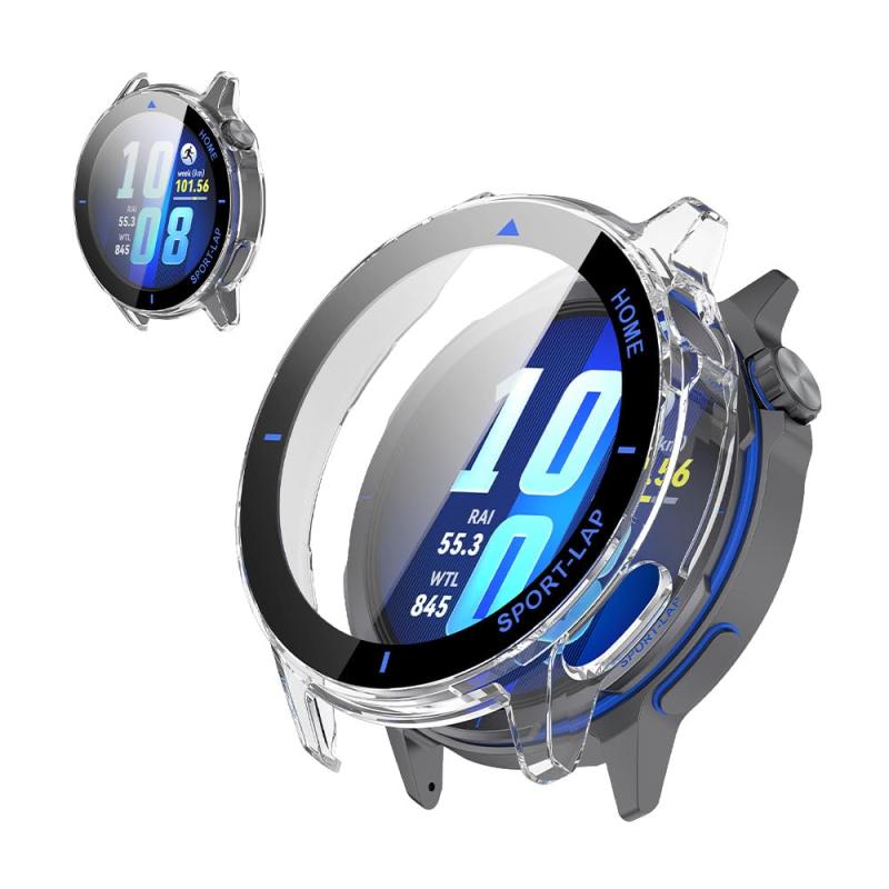 For HUAWEI WATCH GT Runner 2 保護フイルム一体型ケース カバー 【BAOLINTX】全面保護 PCフレーム+強化ガラスフィルム 一体型 高透過率 9H硬度 衝撃吸収 充電対応 薄型 脱着簡単 HUAWEI WAT...