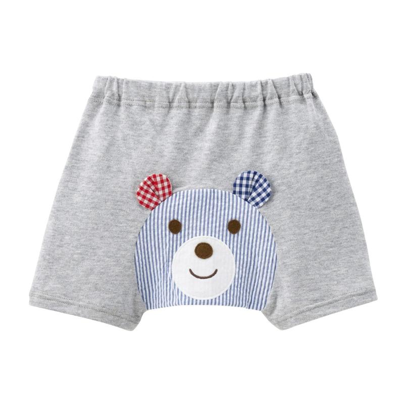 [MIKIHOUSE HOT BISCUITS] [ミキハウス ホットビスケッツ] ベビーパンツ 男の子 女の子 ベビー 子供服 72-3101-688グレー：綿 100％原産国：中国