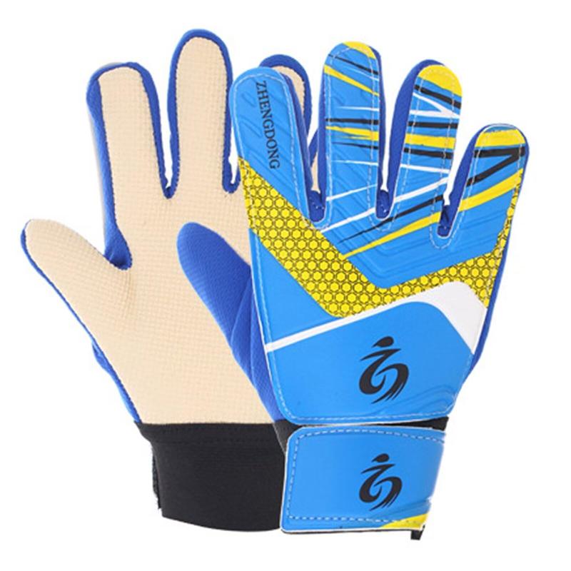 ZVCXOE サッカー グローブ キーパーグローブ サッカー手袋 ゴールキーパーグローブ スタンダード 耐摩耗性 通気性 滑り止め 練習 試合用5/6/7 子供用 ブルー