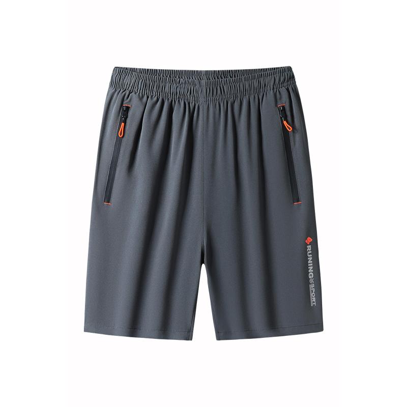 [Erikyson] メンズ ショートパンツ 無地 ハーフパンツ 吸汗 アウトドアパンツ ファスナーポケット付き 涼しい おしゃれ 調整可能 ウエスト伸縮 男性 トレーニングL：パンツの丈45.5CM、ウエスト67CM、ヒップ106cm、パ...