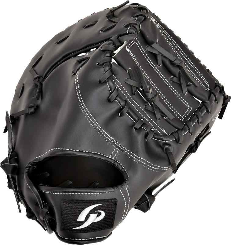 GP (ジーピー) 野球 グローブ ファーストミット 1塁手用 軟式用 草野球・キャッチボールに ブラック 右投げ用 左投げ用