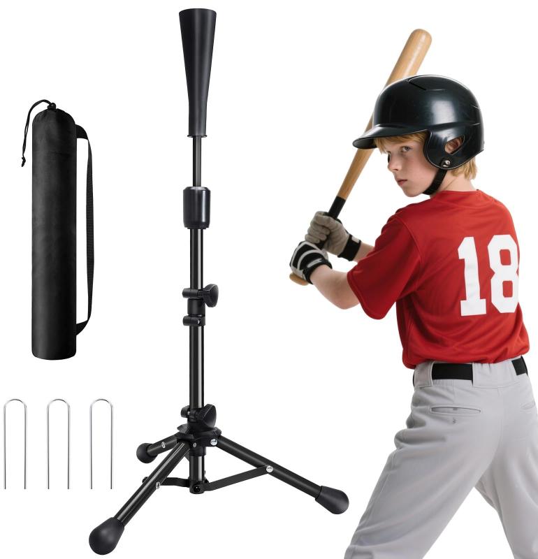 バッティングティー 高さ55-98cm無段階式 子供野球 バッティング 野球 練習スタンド ティースタンド 少年野球 大人野球 打撃 軟式 硬式 ボール置きティー ソフトボール 素振り トレーニング b【最小55cm～最大98cmまで幅広く...