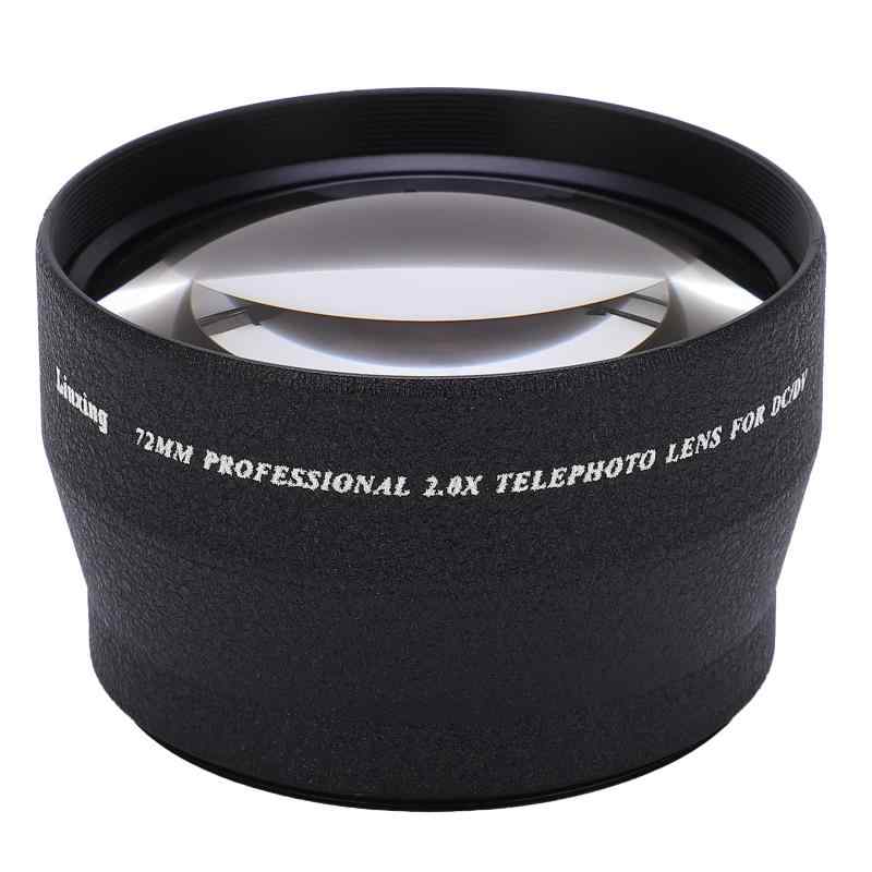 Vbestlife 望遠レンズ、72MM 2倍倍率高精細カメラ超望遠レンズ、72MM口径のすべてのカメラレンズに適していますカメラの既存のレンズに適した2.0倍の高解像度超望遠レンズで、遠くの風景の細部をよりよく観察します。固有の浅い被写界...