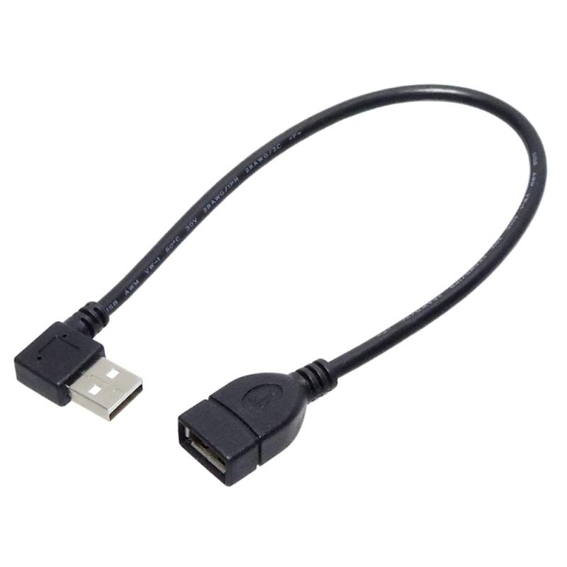 KAUMO USB延長ケーブル 30cm L字型 USB2.0 (右向き)端子（ケーブル）の向きは、商品画像を参考にしてください。ケーブル長: 約30cmUSB2.0/USB1.1対応。USB2.0 の Hi-Speed モードに対応。