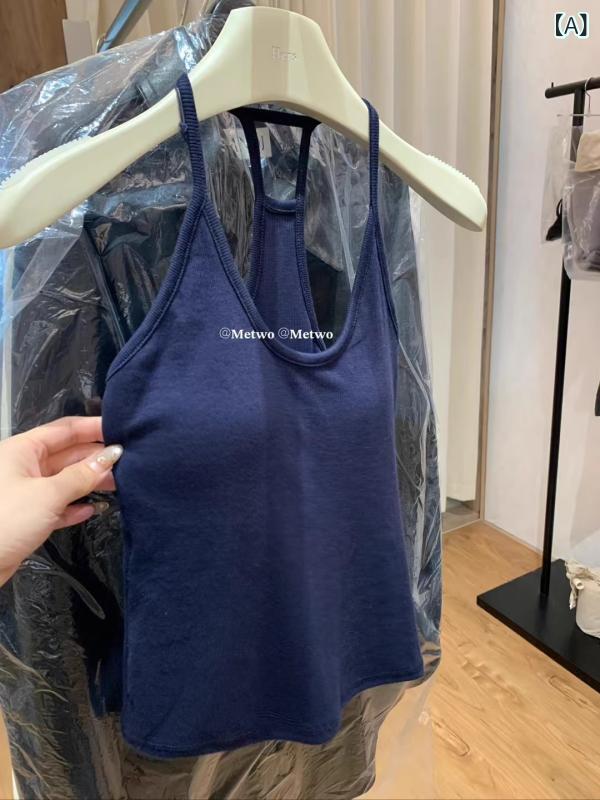 Metwo 胸 パッド 付き U ネック キャミソール 夏の 薄い タイプは ブラジャー 付き カップを 着る ことが できます。生地名: ナイロン主な生地構成: ナイロン製品カテゴリー: キャミソール色: ダークブルー,白,黒,グレーサイ...