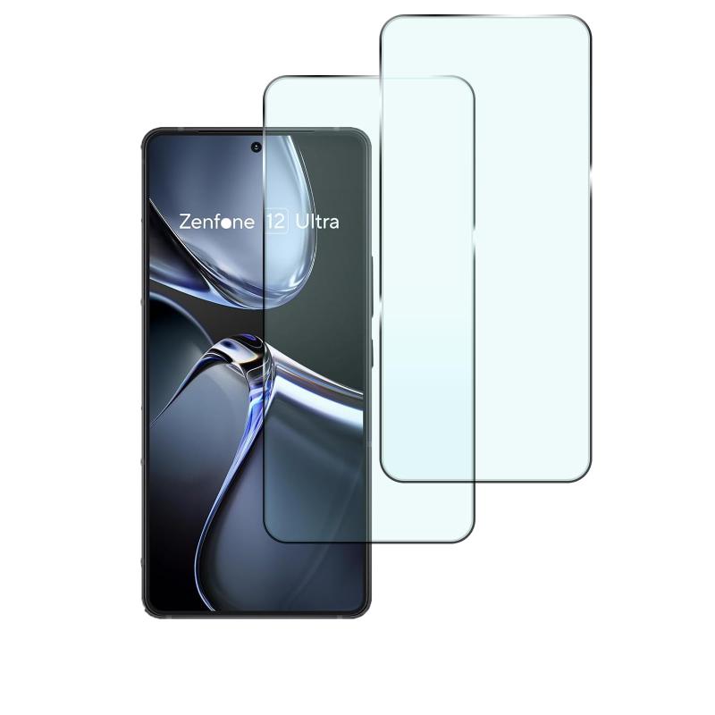 ShellChic For ASUS ZenFone 12 Ultra ガラスフィルム スマートフォン 専用フィルム 指紋防止 ASUS 対応 携帯電話フィルム 耐衝撃 【2枚入り】撥水強化ガラスフィルム 硬度9H 高透過率 高感度タッチ液...