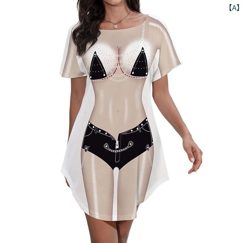 悪辣な カップルの 女性の t シャツの スカートの アマゾンの 欧米の temuの 創意の 閨 蜜の ビーチの ブラウスの 中で 長い ワンピース生地名: ミルク糸パターン: 幾何学模様クラフト: デジタルプリントデザイン: ヘッドセット...