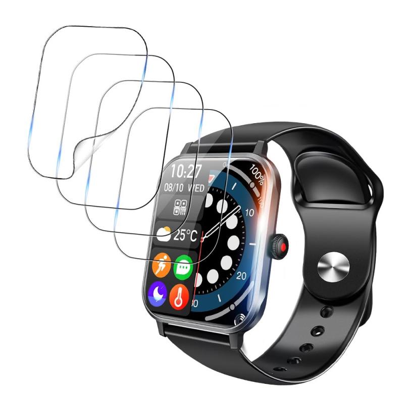 【4枚セット】For スマートウォッチ Rakei 2.0インチ 保護フィルム 【BAOLINTX】TPU製 全面保護 撥油性 指紋防止高感度 装着簡単 24時間内気泡自動消え 反射低減 高透過率 Rakei スマ【対応機種】 スマートウォ...