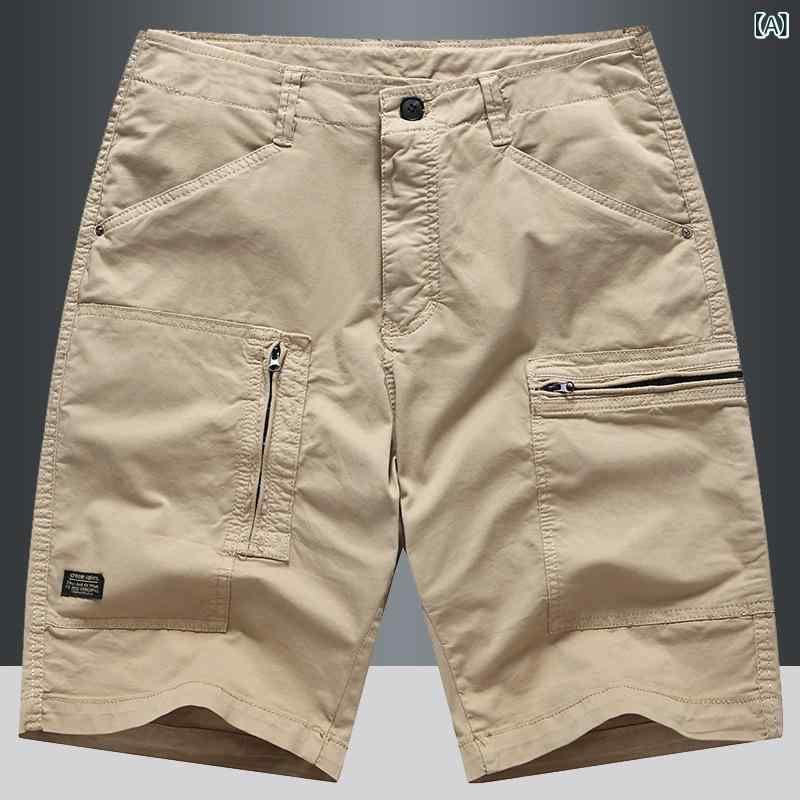 夏の 新型 カジュアル パンツ 男性の ゆるい ストレート 五 分 ズボン アメリカの 工 装 赤い多 ポケット パンツの トレンドソースカテゴリ: 現物ブランド: その他貨物番号: 3680スタイル: 街の潮デザイン: 作業ズボンズボン型...