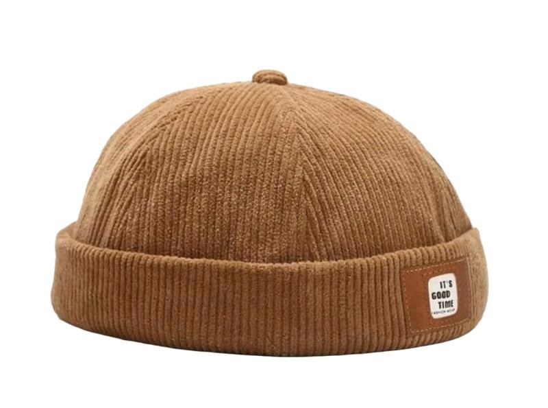 [sproutsy] キャップ 帽子 フィッシャーマンキャップ ドッカーハット ロールキャップ コーデュロイ ツバ無し IT'S GOOD TIME
