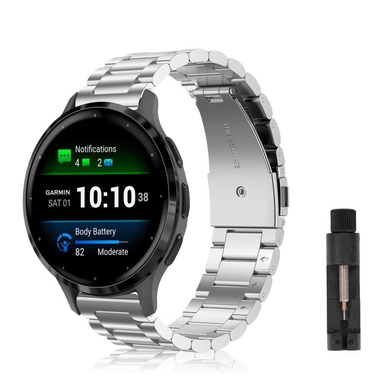[ReHowy] バンド Huawei Watch GT 6 41mm/Huawei Watch 5 42mm 対応 交換バンド 18mm ビジネス風 ファーウェイウォッチ gt 5 Pro 42mm 交換ベルト ステンレス製 サイズ調節可...