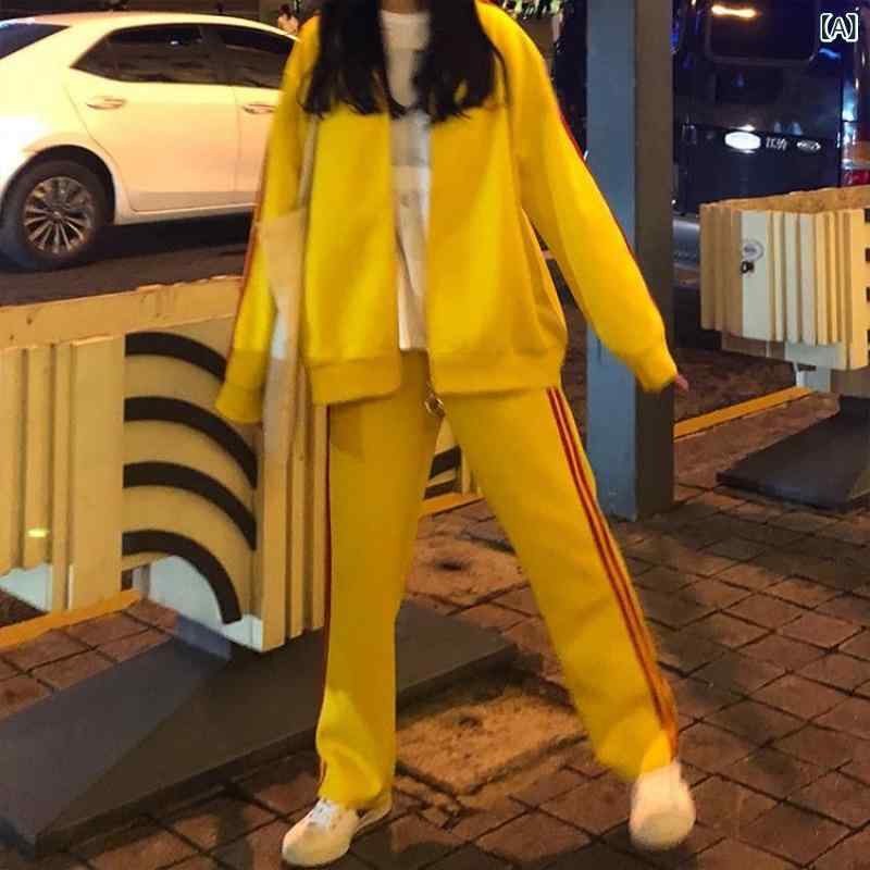 卸売り スポーツ スーツ 女性 春秋 新作 韓国 版 学生 ゆるい コート + ズボンファッションカジュアル 2 点 セット貨物番号: Xinyuan-661産地: 深センメイン画像ソース: 実写モデルありソースカテゴリ: 現物スタイル: ...