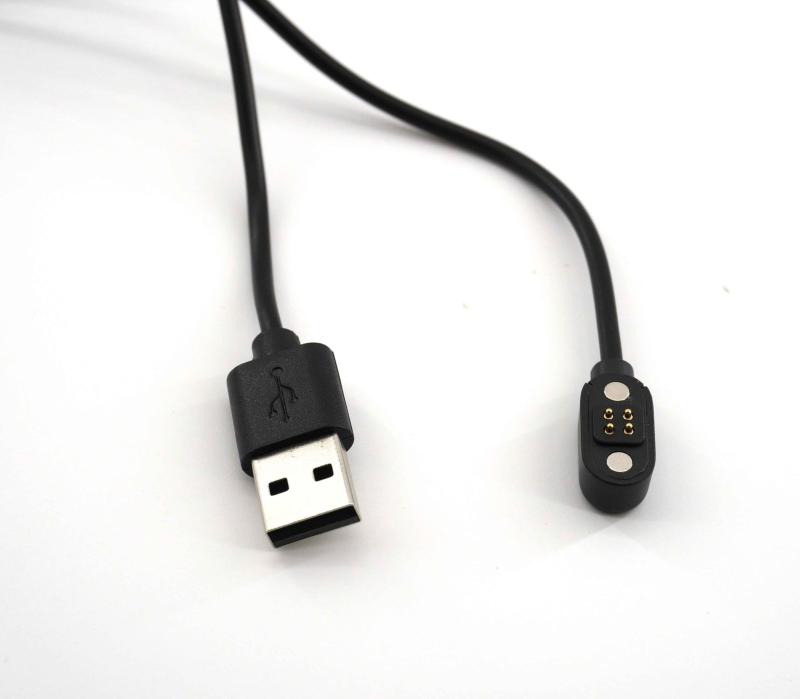 VECASDEN USB充電ケーブル 骨伝導ヘッドホン専用マグネット式充電ケーブル交換部品 4ピンコネクタ対応の骨伝導ヘッドホン、スマートバンド、スマートウォッチ用（ピッチ2.54mm） 60CM強力な磁気吸着機能と磁気充電技術を搭載。2....