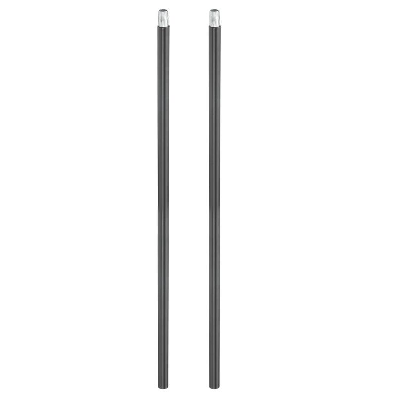 PATIKIL スレッド延長ロッド 2セット 12" M10 x 1mm ファ インスレッドランプパイプ ランプパイプニップル ペンダントライトアイランド照明シャンデリアステム用 黒仕様：素材：金属；カラー：黒；ファ インスレッド...