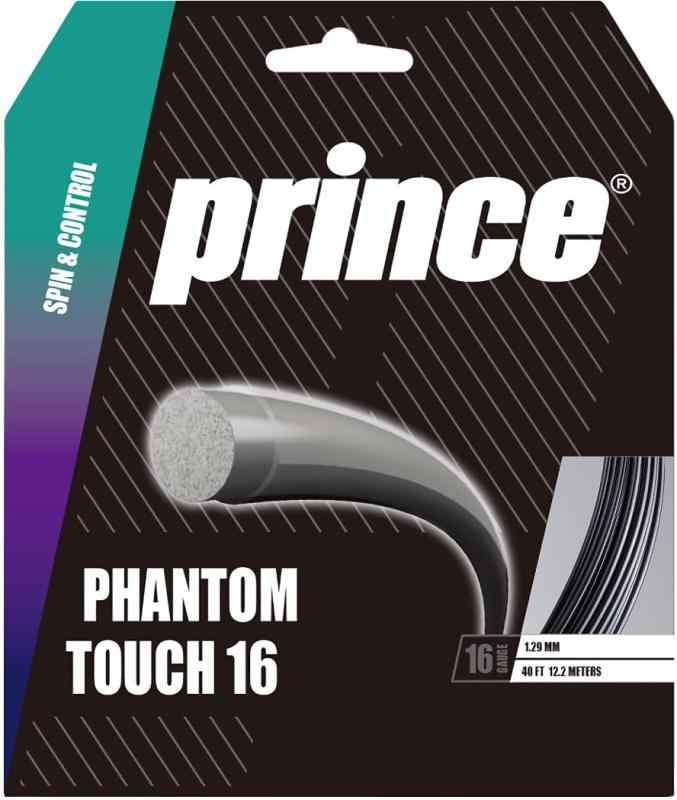 Prince(プリンス) 硬式テニス ガット 7JJ039 PHANTOM TOUCH 16 （ファントム タッチ16） グラファイトソフト感と耐久性重視。ホールドするのに弾く新素材の新感覚ポリエステル。<br>新素材の高耐熱性...
