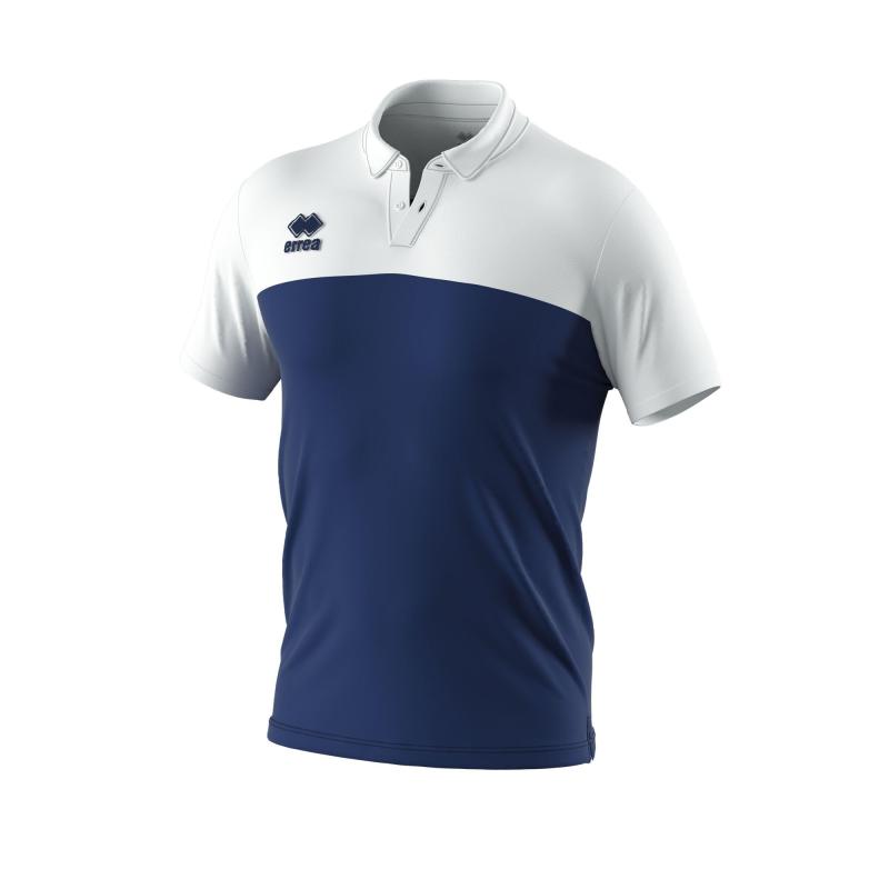 [エレア] スポーツ ポロシャツ BOB メンズ ネイビー/ホワイトサイズ：Lサイズ (胸囲：98～102cm)エレアのこだわり素材：競技向け生地 MUNDIAL使用（ポリエステル100％（145g/mq), 通気性がよく速乾性があるソフト...