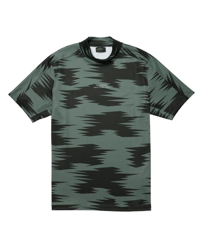 [サタデーズ ニューヨークシティ] シャツ Edge Design Mock Shirt S/S レディースサイズ (cm) : S : 着丈 : 67・肩幅 : 43.2・バスト : 98・そで丈 : 21.1カラー : クロメイン (0...