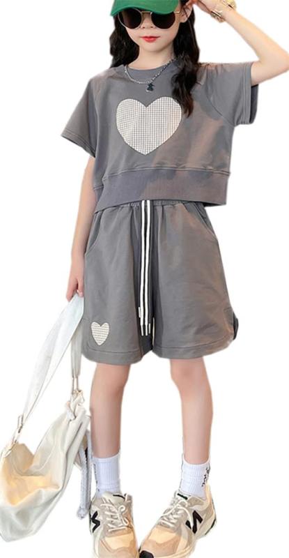 [ZHENGTU] [CAIXINGYI]tシャツ 子供服 スポーツウェア スーツ 上下セット ガールズ 女の子 スポーツウェア 上下セット シャツ ショットパンツ ズボン ルームウェア 夏服 タイダイ かわいい ゆった可愛い子供用上下セッ...