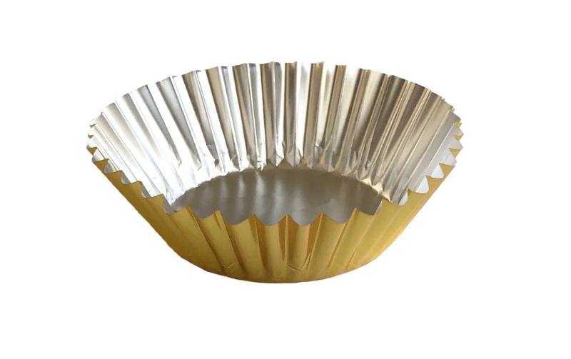 アルジャンテ アルミカップ 12(H)金片艶紙無 7A 500枚 ケーキ底敷 おせちカップ おかずカップ
