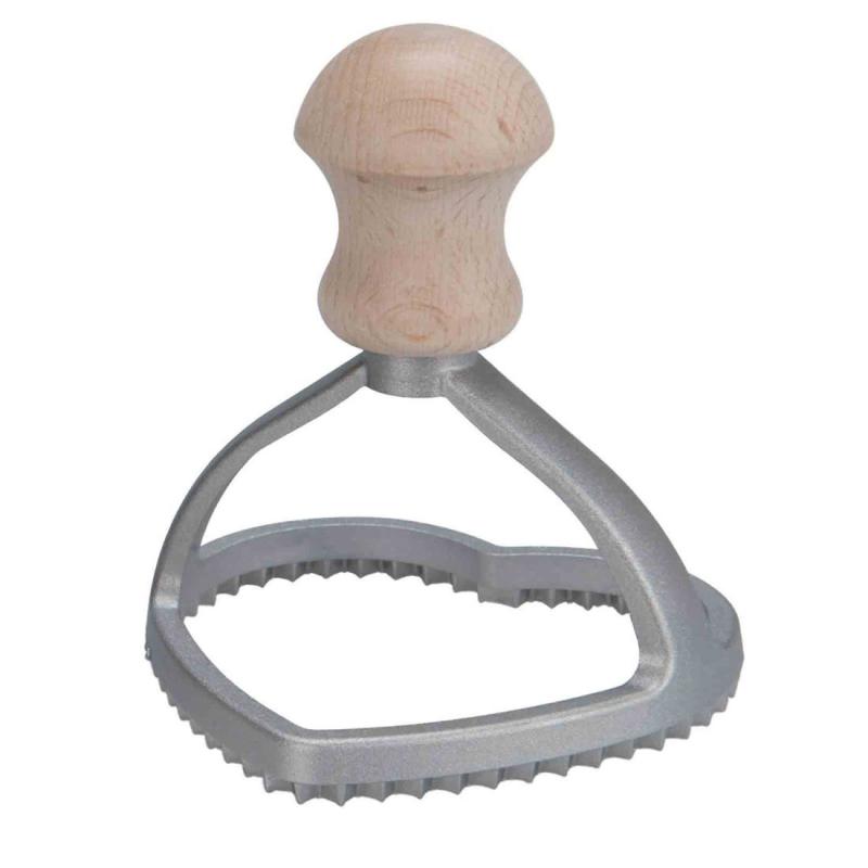 EPPICOTISPAI ハート型ラビオリスタンプ 85x85mmアルミニウムとブナ材ハンドル。3.5 x 3.25インチ。イタリア製。ラビオリ、ピザ、クッキー用のハートスタンプ。