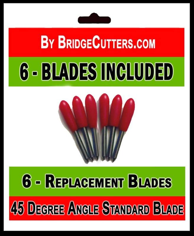 6 Pack MADE IN USA Standard Replacement 45 Degree Angle Cutting Blades Compatible with Craft Cutting Machines Bridge Air...