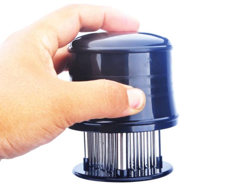 BAITER ミートテンダー 56本刃 ミートハンマー 肉たたき 筋切り お肉を柔らかく ミートソフター 肉筋切り器 (ブラック)