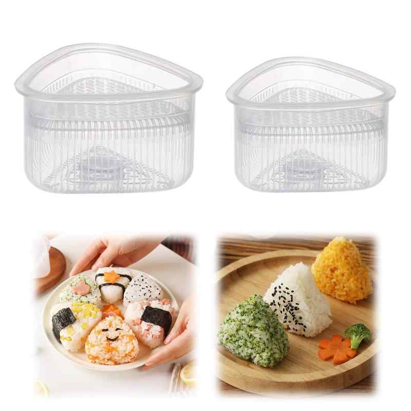 Doyime おにぎり型 三角型 カンタン おにぎりメーカー 2ピース 型和風寿司型セット 取 手入れ簡単 ダブルエンボス加工でごはんがくっつかない マジックおにぎり型 簡単便利 寿司道具 飲食店 【おにぎり型】ご飯と具材を入れて押し型をか...