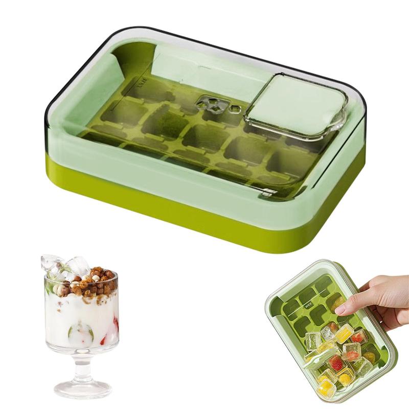 BEAUTY PLAYER 製氷皿 蓋付き シリコン アイストレー 製氷器 四角の氷 水筒 氷 取出しやすい 氷 作る 容器 小さい氷 ゼリー飲料 果物 ビール 家庭用 水筒対応 キッチン用製氷皿 蓋付き シリコン アイストレー 製氷器 四...