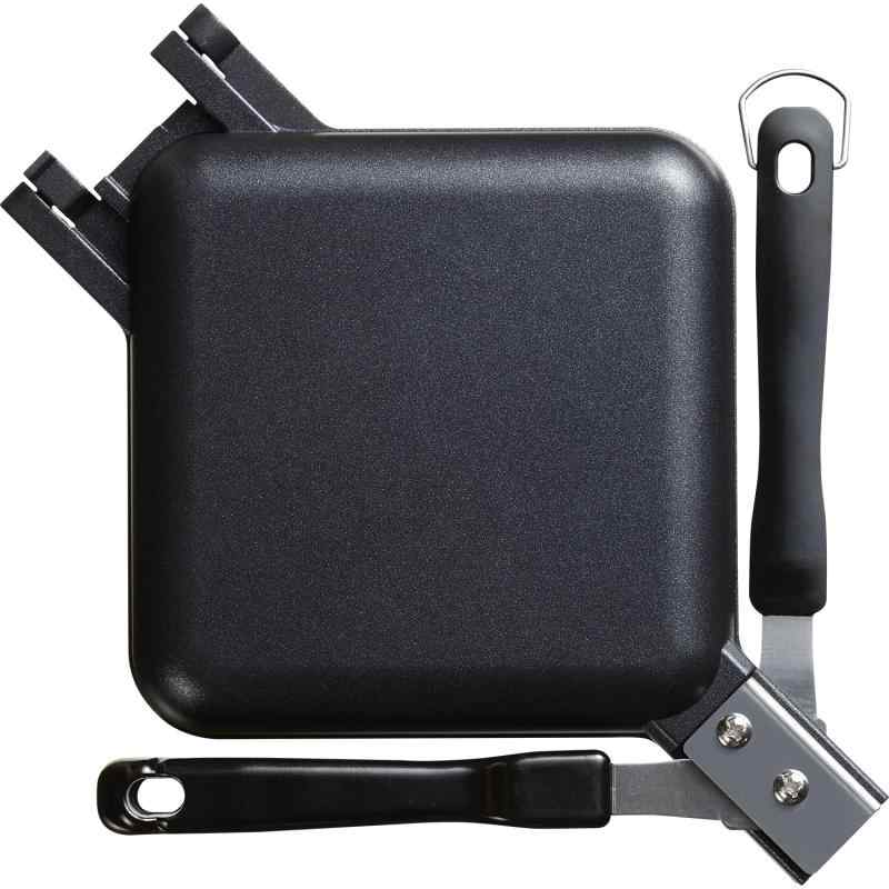 和平フレイズ ホットサンドメーカー 折りたたみ式 取り外し可 アウトドア キャンプ 携帯 コンパクト ガス火専用 キャンプラス MB-2237サイズ:約 幅19×奥行40.3×高さ4.5cm、収納時サイズ:約 幅24.5×奥行25.5×高さ...