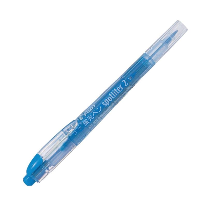 パイロット 蛍光ペン スポットライター2 細字・太字 ブルー 10本 SGFR1SSL10L【仕様】インキ補充タイプ・ツインキャップ式【軸・キャップ】リサイクル樹脂【インキ】水性顔料／ブルー 【補充インキ】SGRF-12SL-L【サイズ】最...