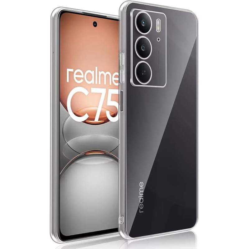 For realme C75 ケース クリア 保護カバー 【HASADEDE】 指紋防止 TPU素材 柔らかい手触り スクリーン &amp; カメラ保護 落下防止 耐衝撃 軽·薄型 黄変防止 擦り傷防止 realme C75 カバー ケース...