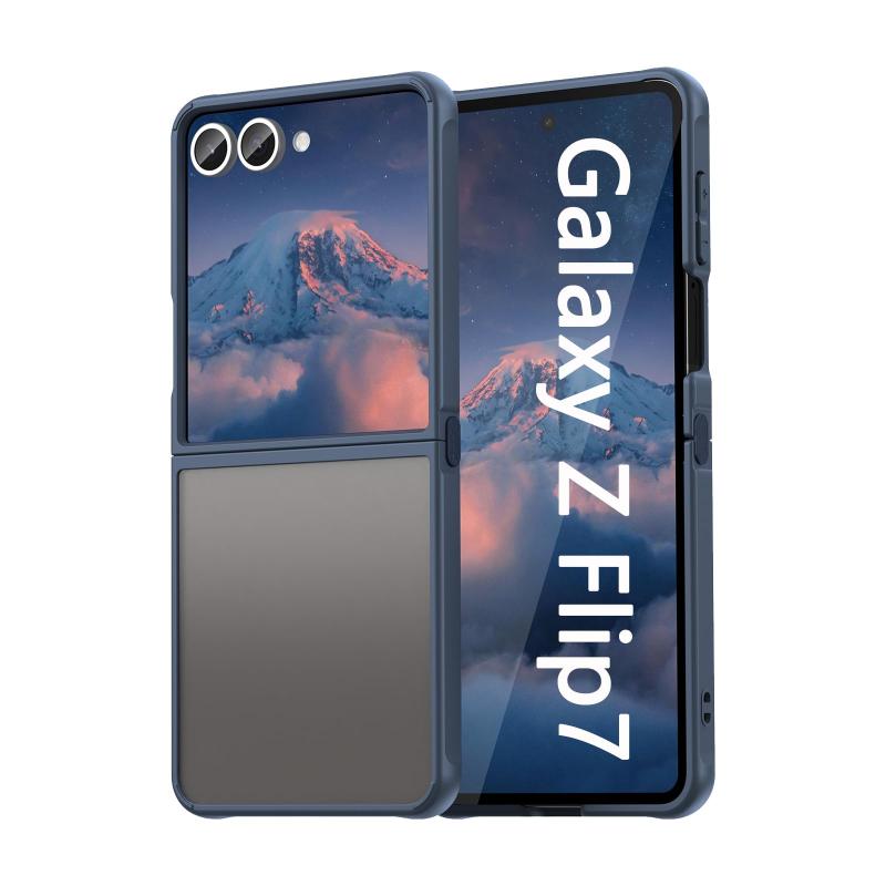 UIUIKA for Galaxy Z Flip7 ケース TPUフトケース やわらか 手触り 衝撃保護 黄変防止 マグネット対応 スマホカバー 洗える（ブルー）【対応機種】Galaxy Z Flip7 ケース。購入する前にモデルに注意して...