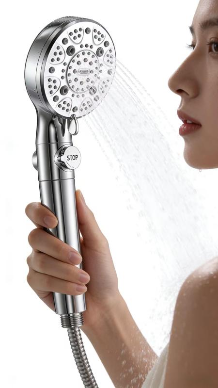 シャワーヘッド マイクロナノバブル 【・塩素除去・9段階水流】 シャワーヘッド 節水90％ 高水圧 手元止水 取り付け簡単 国際汎用基準ジョイント 4種類アダプター付き9種類の出水モードを搭載しておるシャワーヘッド マイクロナノバブルは、シ...