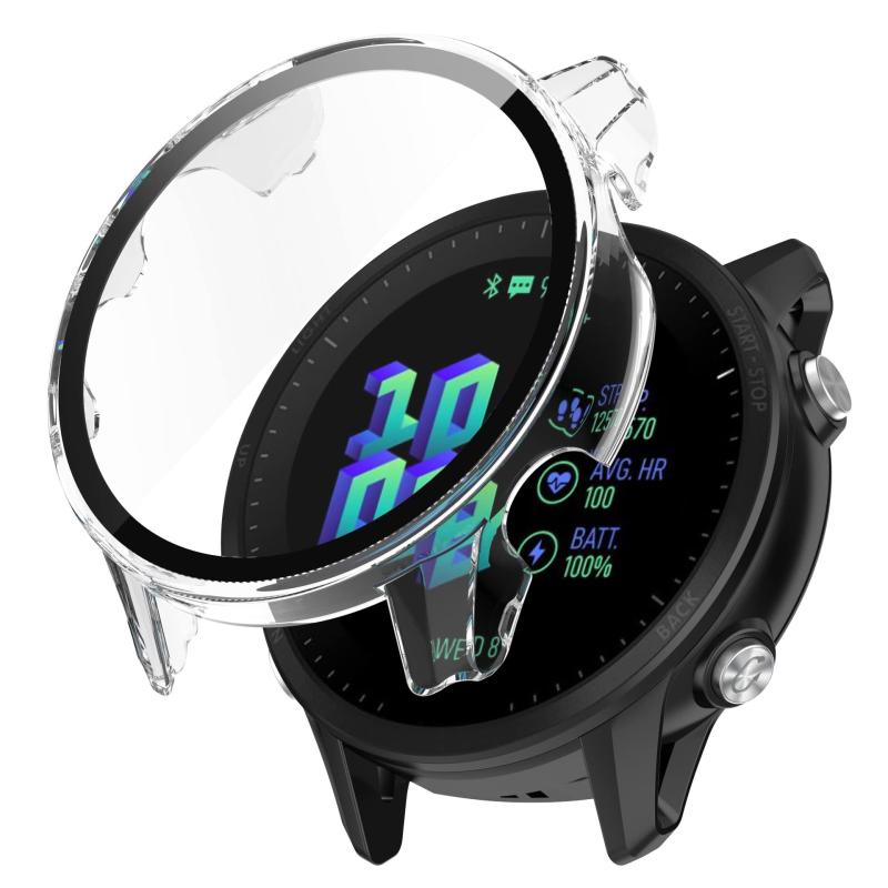 FINON Garmin Forerunner 955 用 ケース ガラスフィルム一体型 軽量 簡易脱着 シンプル