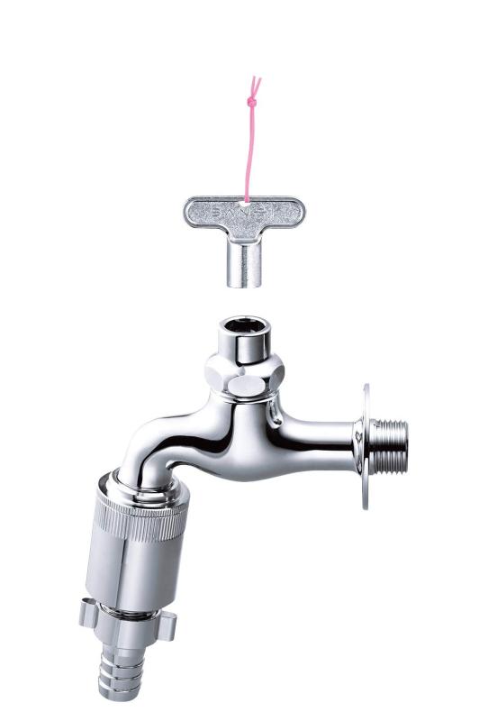 SANEI(旧社名:三栄水栓製作所) カップリング付き水栓 Y36VB-13("負圧破壊装置付き水栓。水栓キーを使って吐水・止水するタイプ。:")