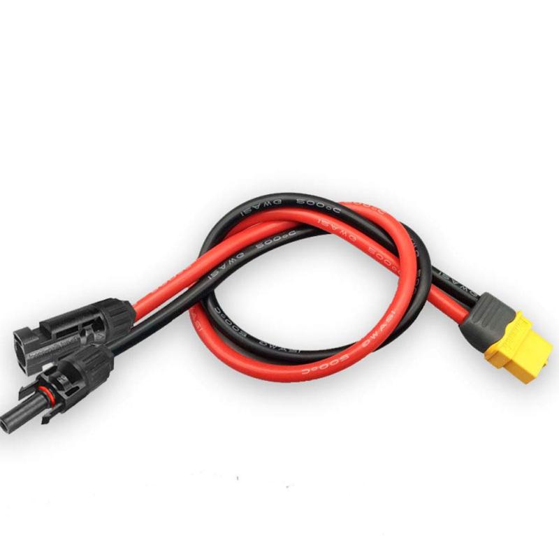 ソーラーコネクタる to DC ポート ソーラーパネル 変換アダプター 充電ケーブルを 対応 Compatible With MC4 And Delta 1300 1800 ポータブル電源(メスコネクタ正極性)充電する ポータブル 電源 E...
