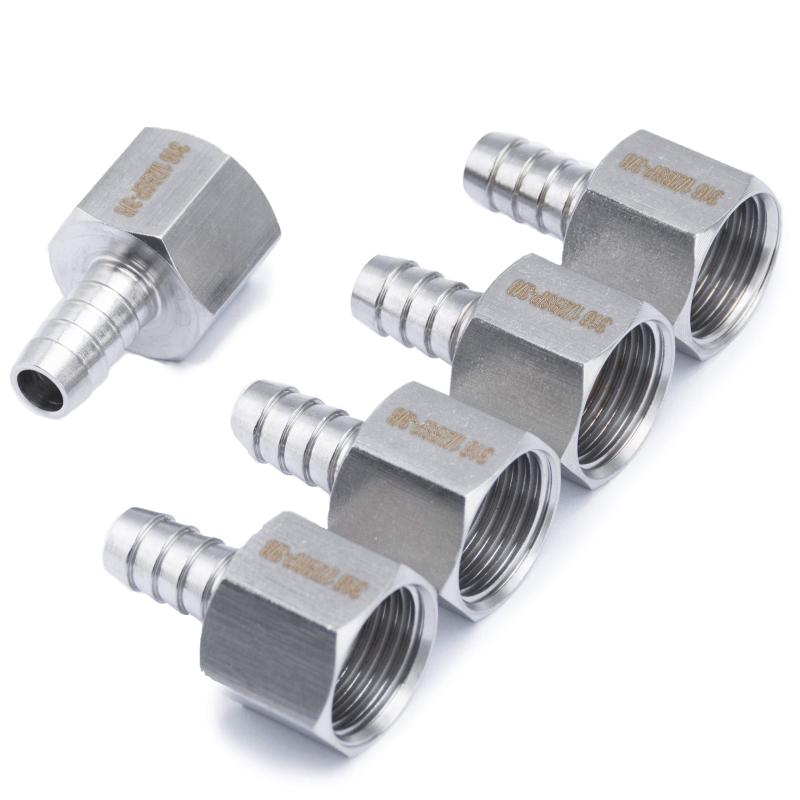 LTWFITTING G(PF)1/2 ホース内径10mm（3/8） S316ステンレス鋼 内ネジホースニップル 車載燃料ホース用 エアー配管用 5個入【包装】5個入り【素材】316ステンレス鋼【重量】31g/個【タイプ】ホースニップル【接...